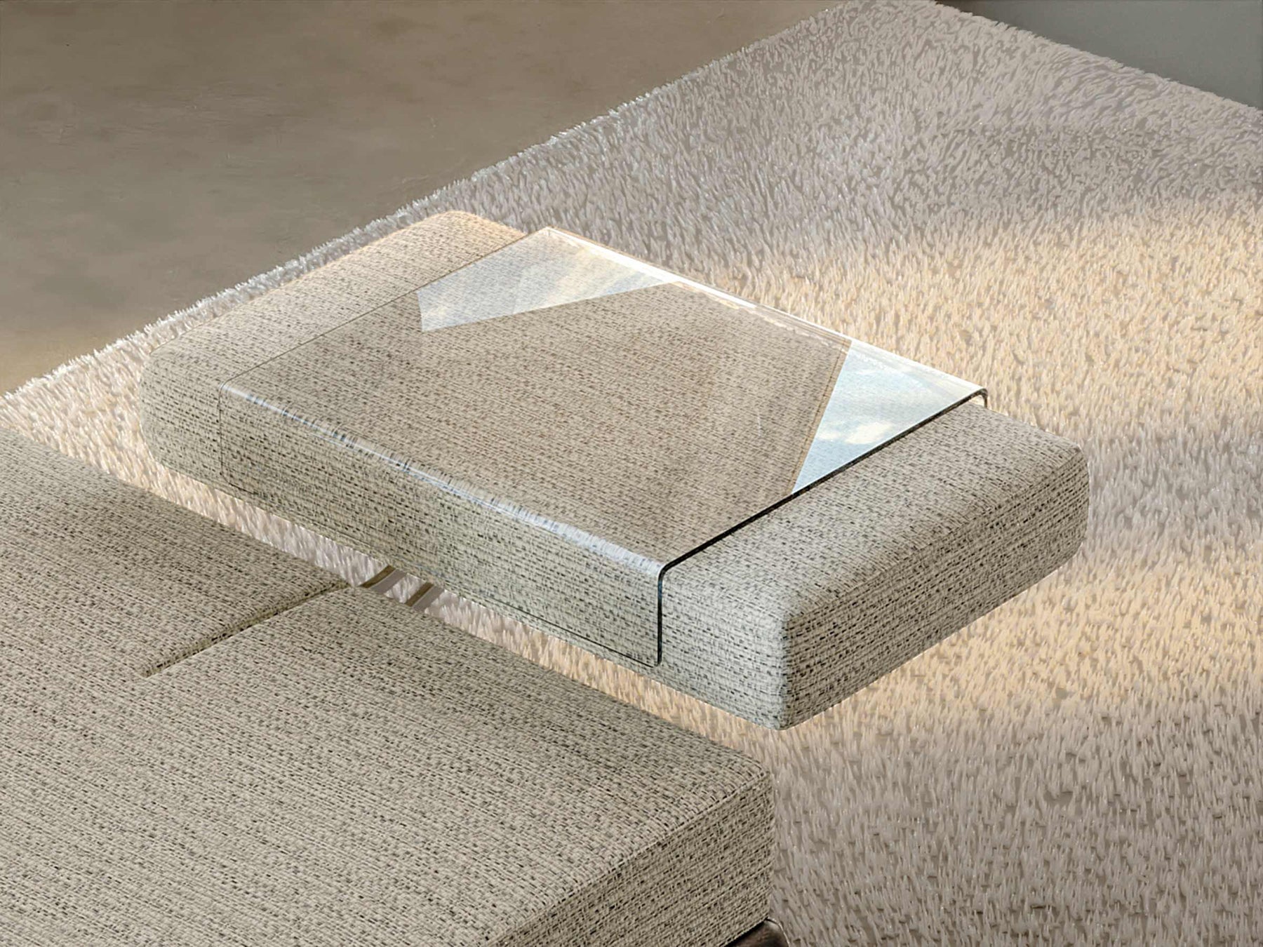 Mony Moon Chaise Corner Sofa with Table | LAZZONI Furniture US